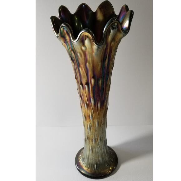 Unbranded | Accents | Vintage Antique Carnival Glass Tree Trunk Vase ...